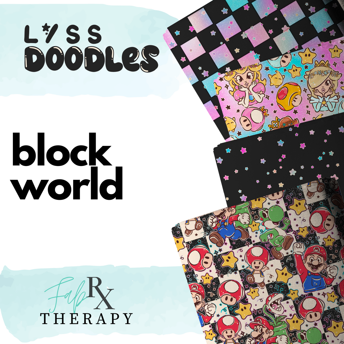 Block World - Fabric Therapy™️ x Lyss Doodles Collection