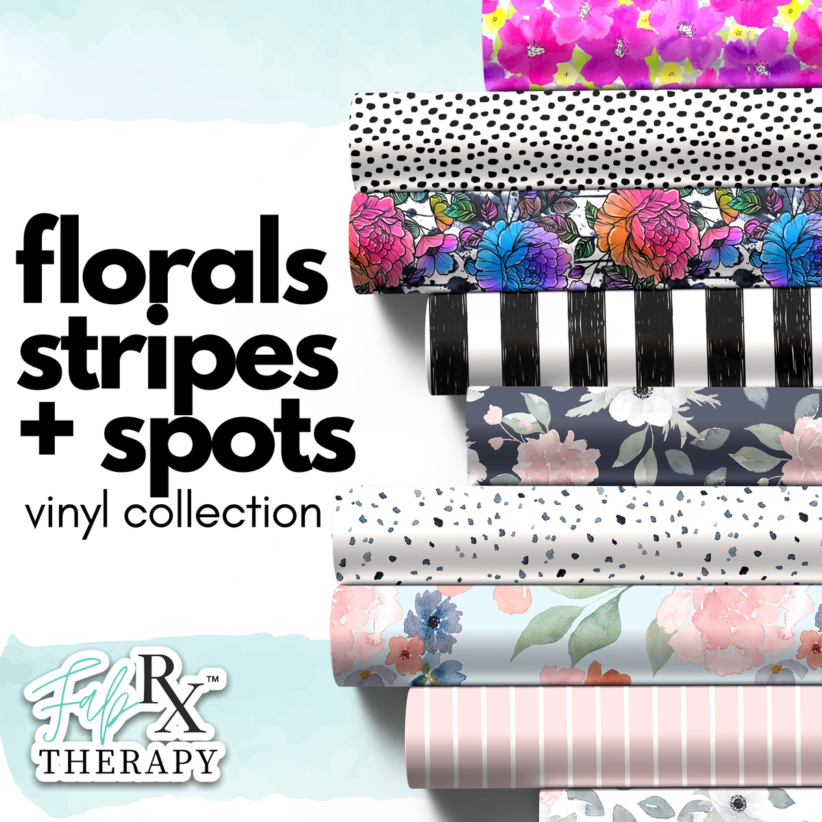 Florals + Stripes + Spots - Vinyl Collection - RETAIL – Fabric Therapy